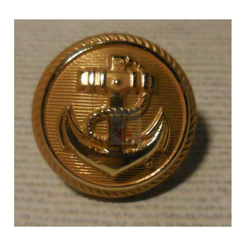 German Navy Anchor Buttons, gold, 3,50