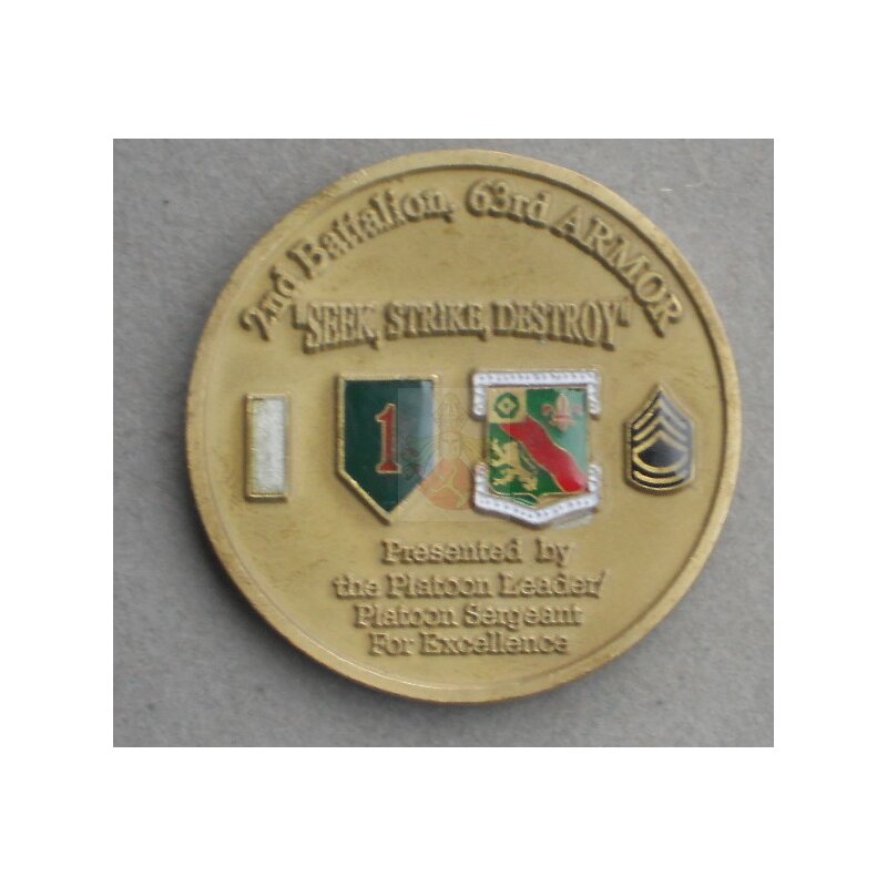 63rd Armored Regiment Unit Coin, 11,99